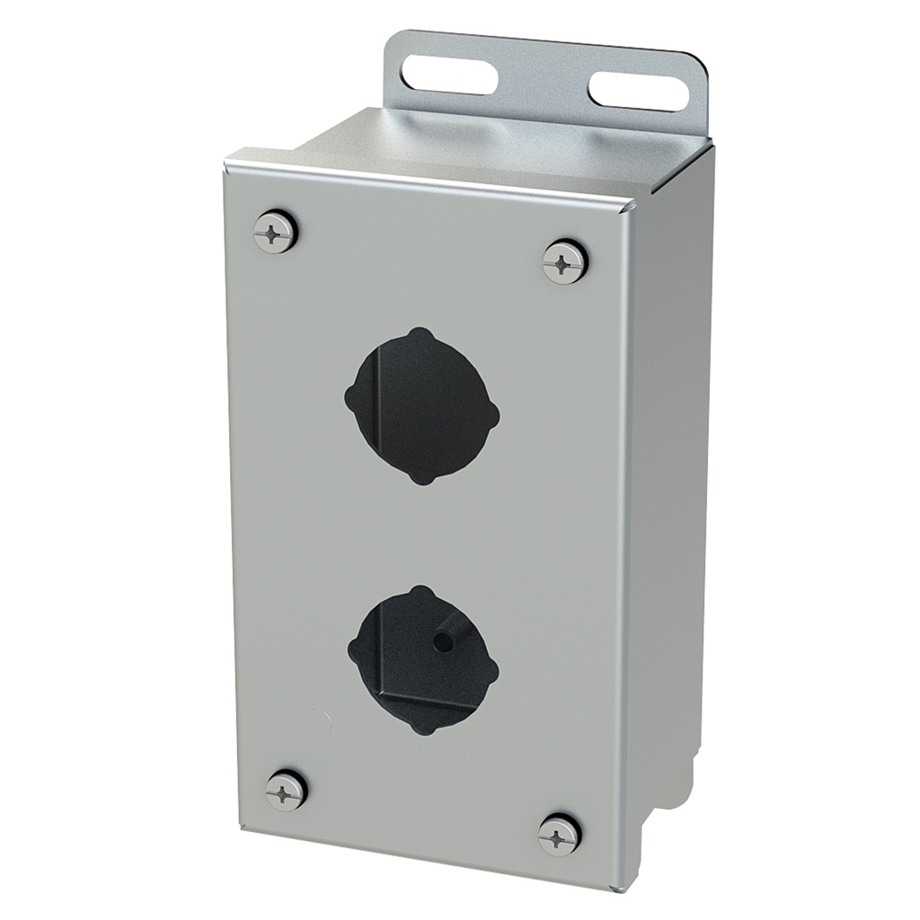 Push Button Enclosure, 30.5mm, 2 Hole, 304 Stainless Steel, NEMA 4X ...