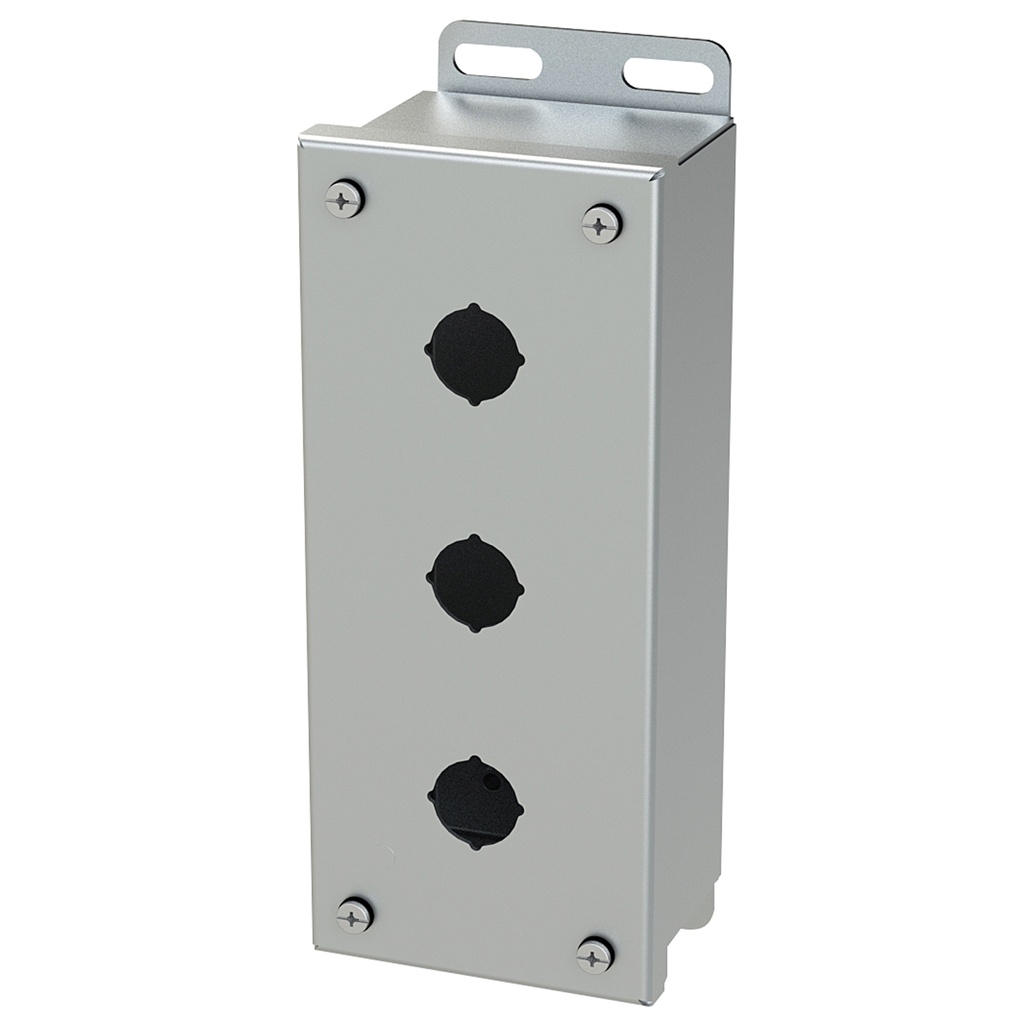 Push Button Enclosure, 22.5mm, 3 Hole, 304 Stainless Steel, NEMA 4X ...