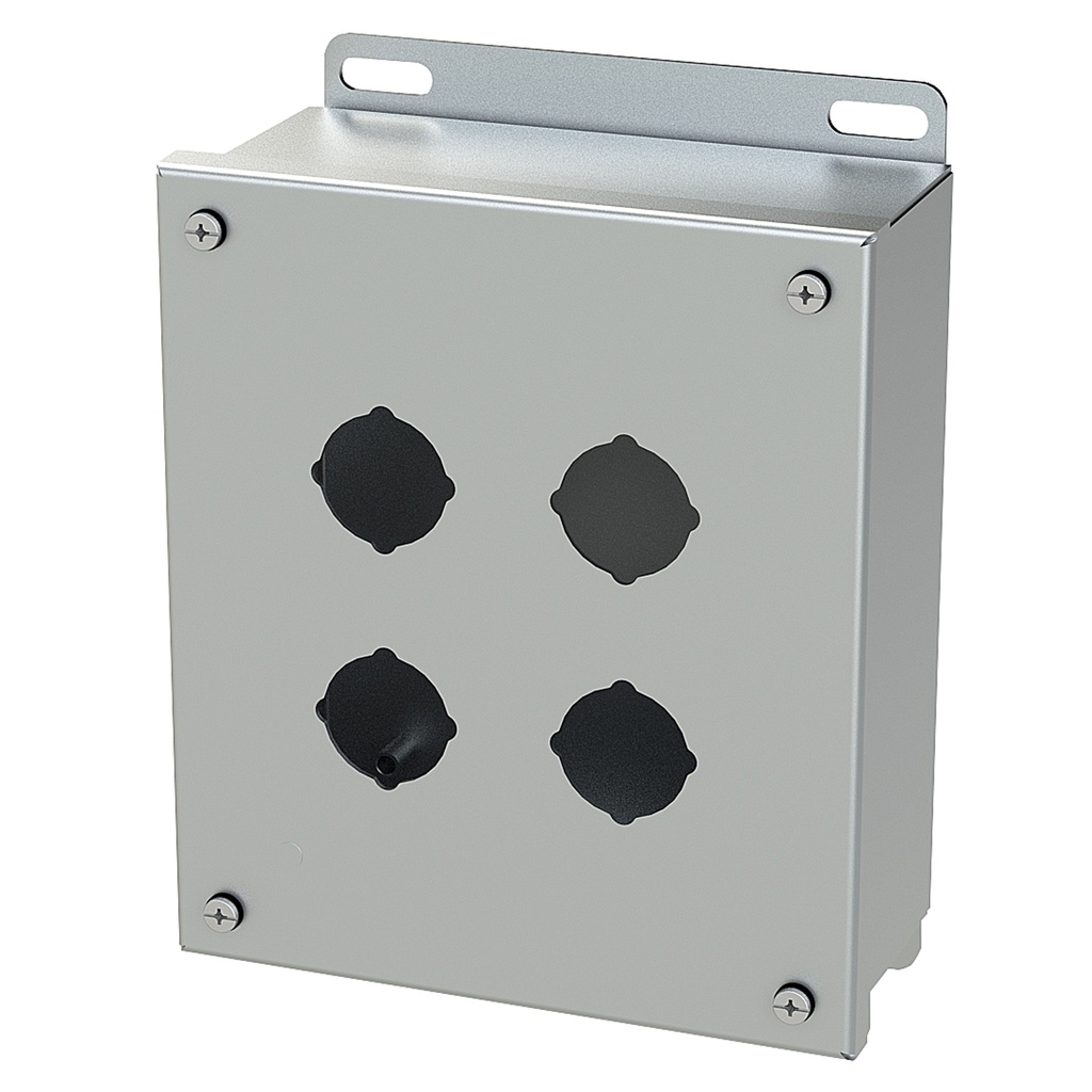 Push Button Enclosure, 30.5mm, 4 Hole, 304 Stainless Steel, NEMA 4X ...