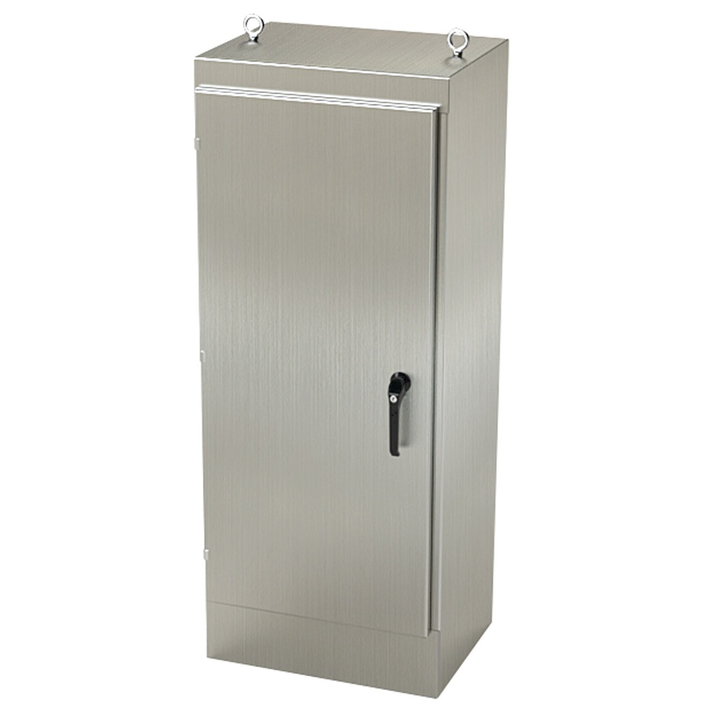 NEMA 4X Enclosure, Free Standing, 60" H x 24" W x 18" D, 304 Stainless Steel | SourceASI