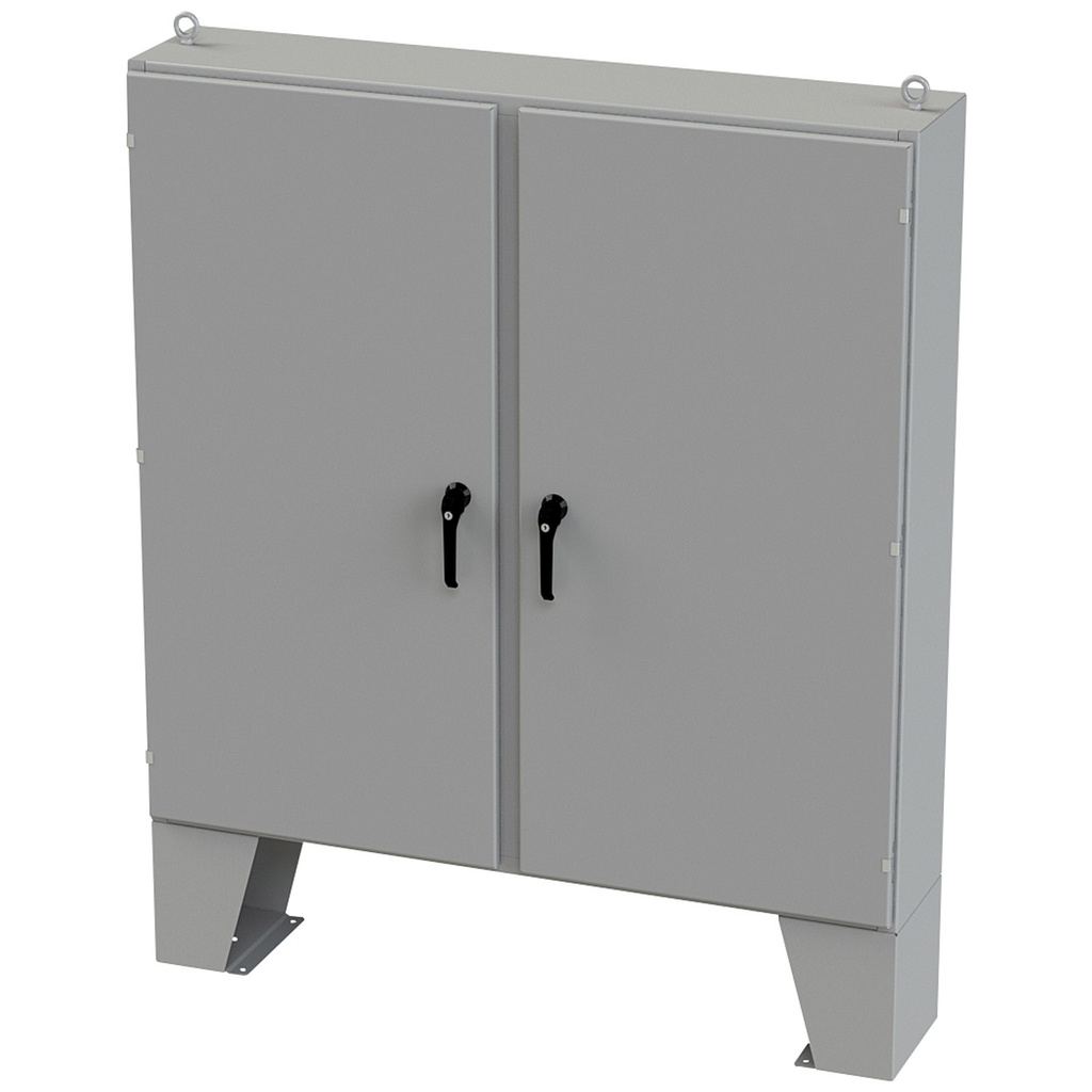 NEMA 12 Enclosure, Floor Mount, 60" H x 60" W x 12" D, Carbon Steel ...