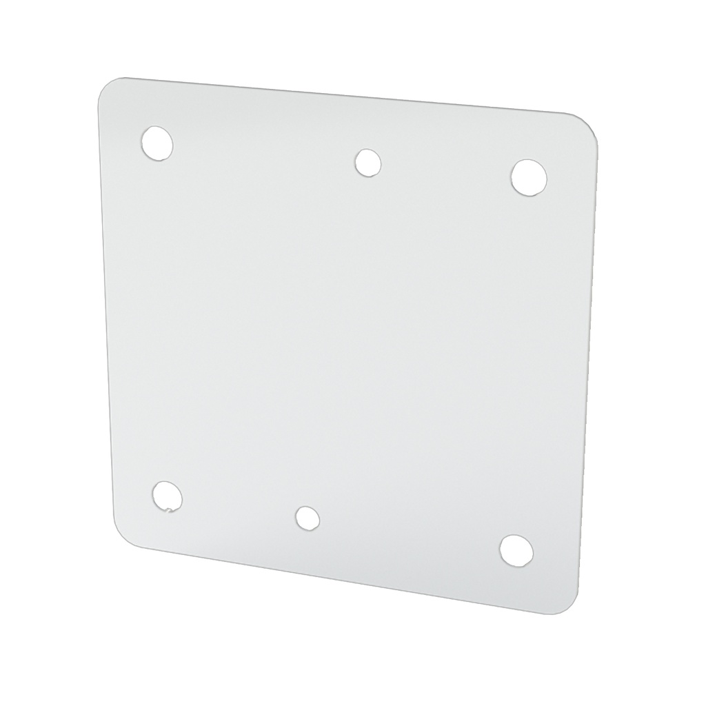 Enclosure Sub-Panel, 4" H x 4" W, Carbon Steel, Powder Coat White ...