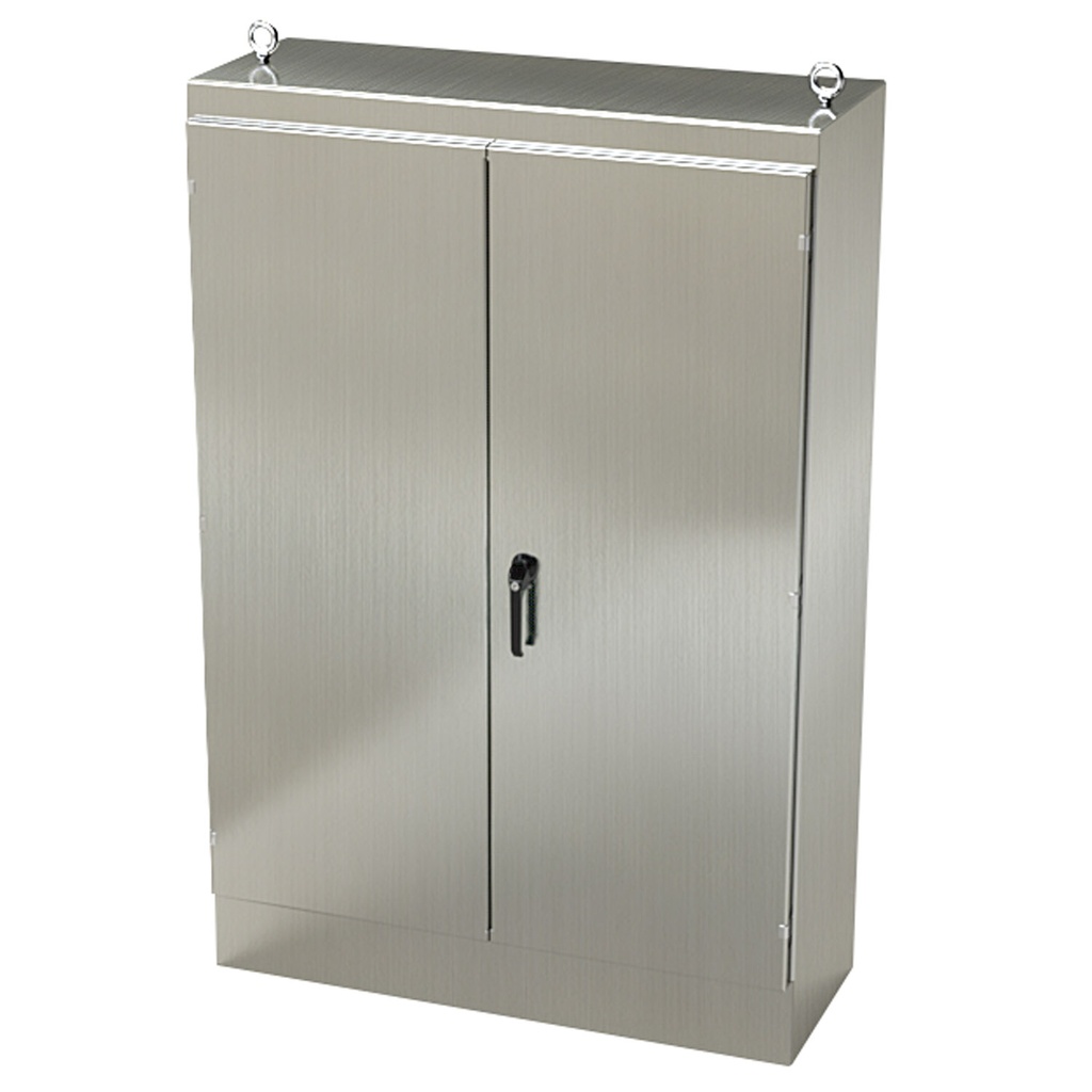 NEMA 12 Enclosure, Free Standing, 72" H x 48" W x 18" D, 304 Stainless Steel | SourceASI
