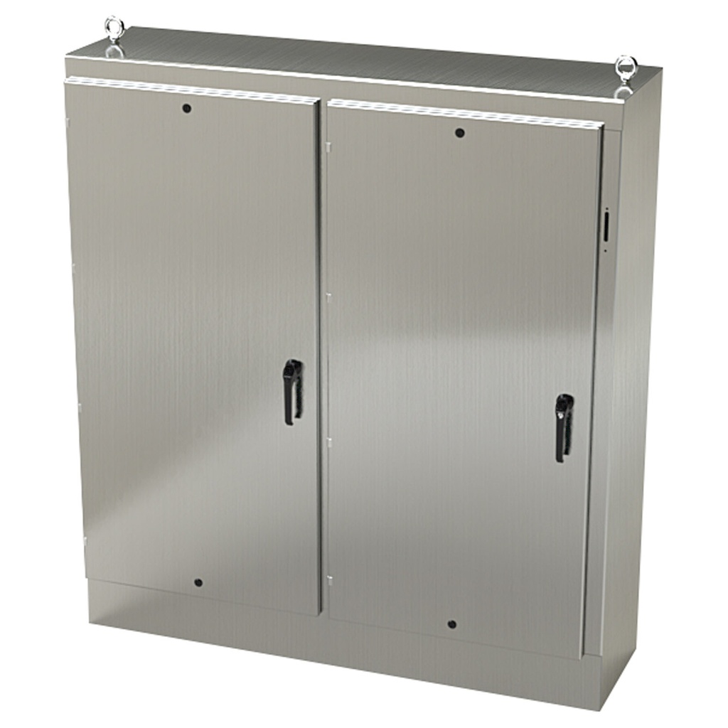 NEMA 4X Disconnect Enclosure, Free Standing, 72" H x 66" W x 18" D, 304 Stainless Steel | SourceASI