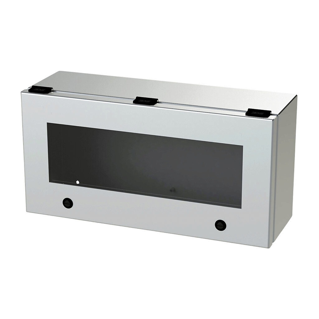 NEMA 4X Stainless Steel Trough Enclosure WIth Viewing Window, 9x18x6 ...