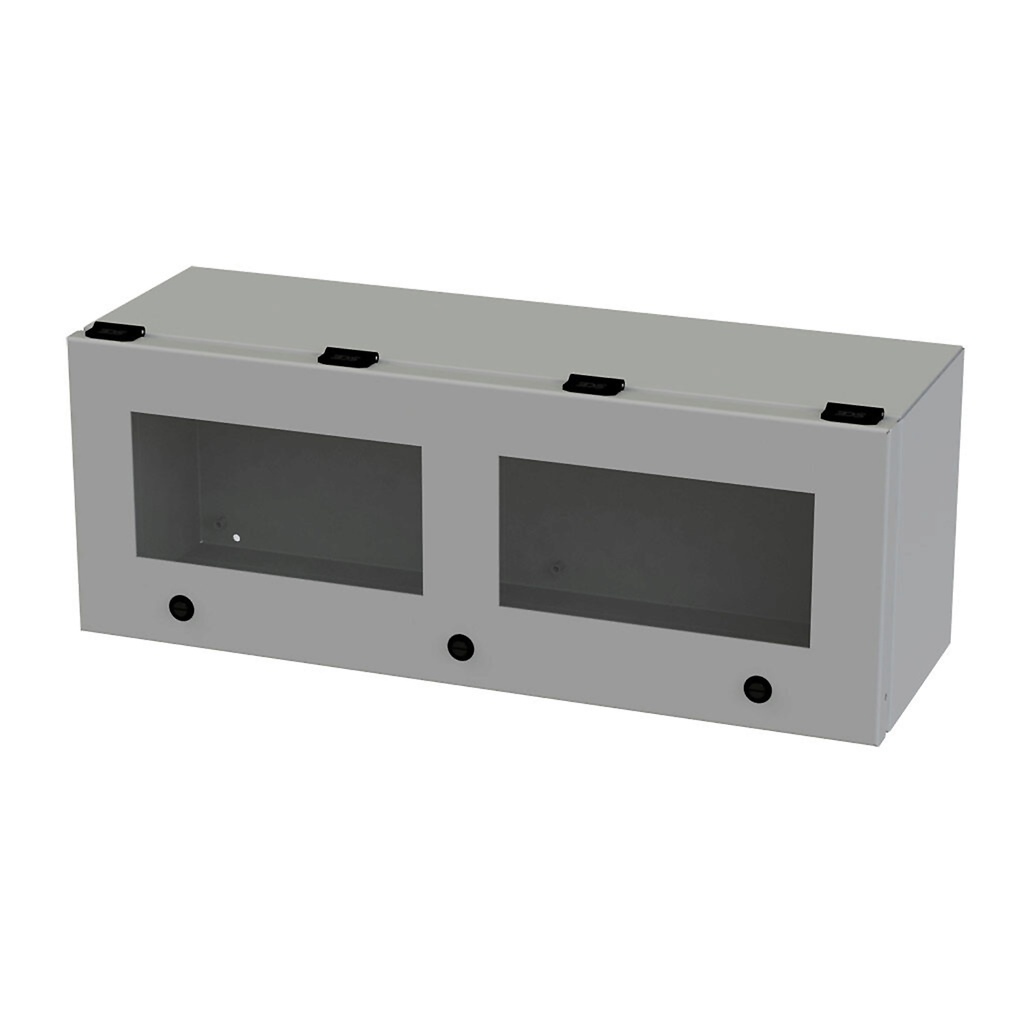 Trough Enclosure WIth Viewing Window, Steel, NEMA 3R, 4, 9x24x8 | SourceASI
