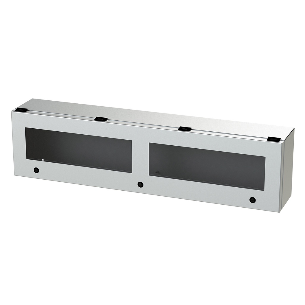 NEMA 4X Stainless Steel Trough Enclosure WIth Viewing Window, 9x36x6 ...