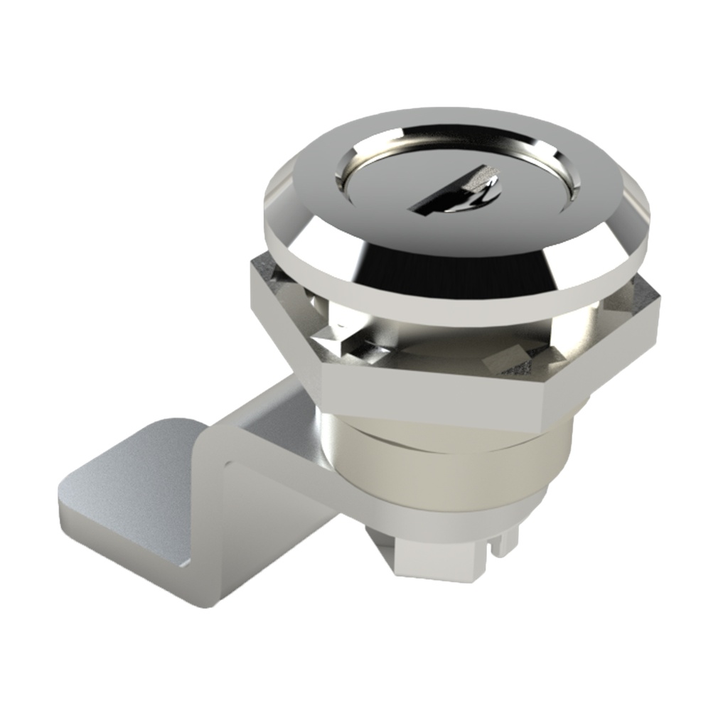 Mini Quarter Turn Keylocking Door Latch (Chrome) | SourceASI.com