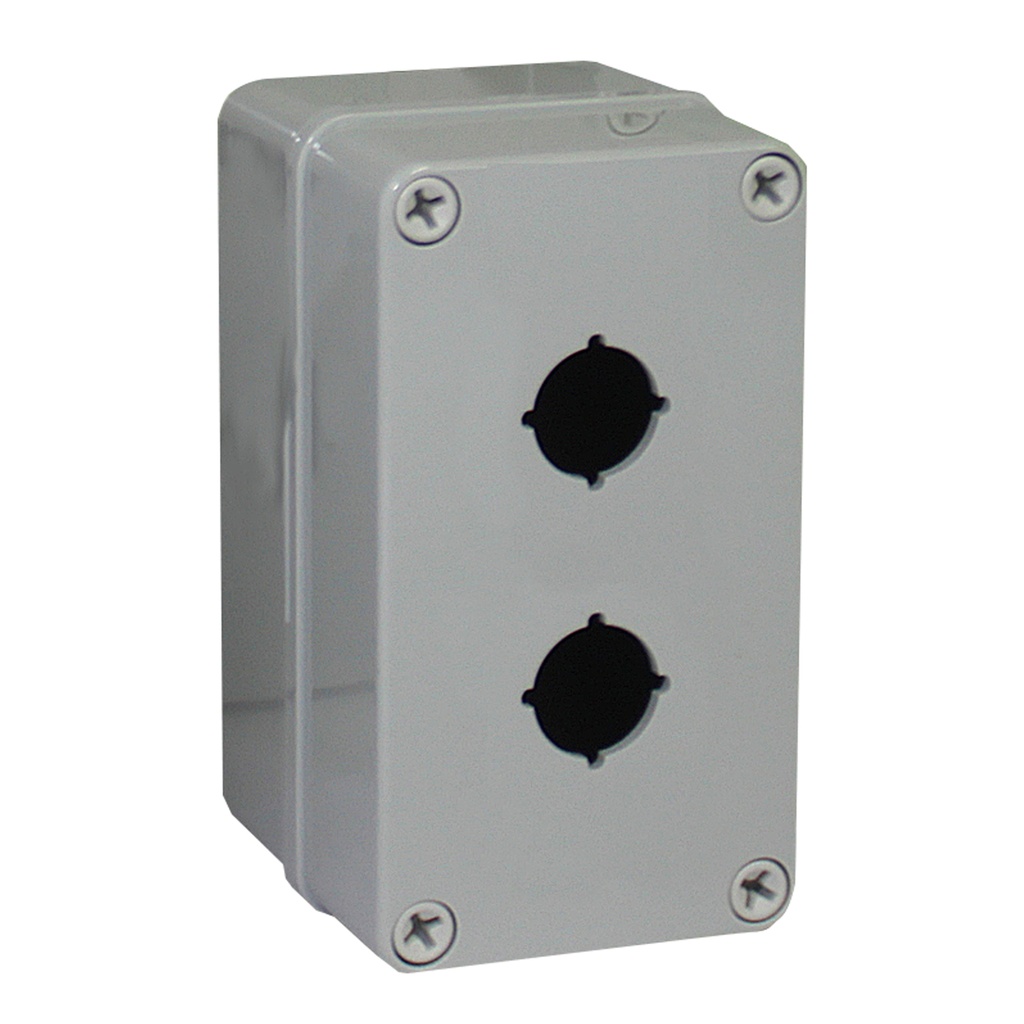 Push Button Enclosure, Two 22mm hole, Gray Cover, 5.5x3.2x3.4 Inches ...