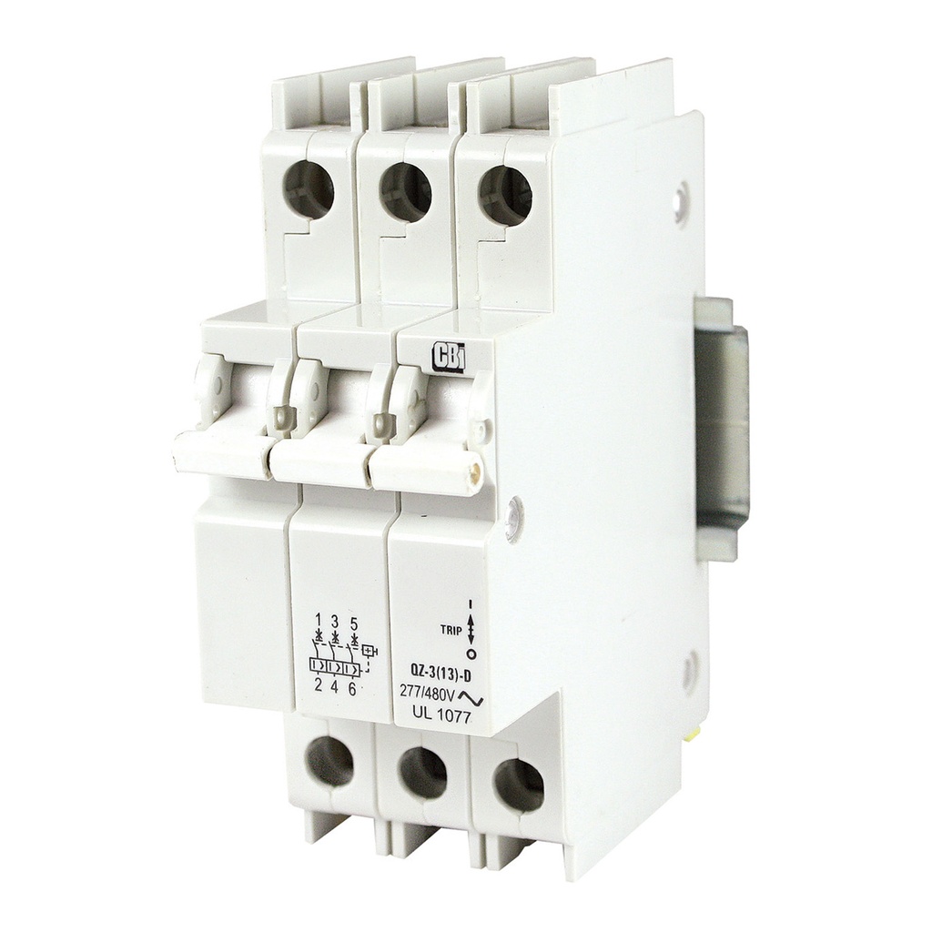 7 Amp 3 Pole Circuit Breaker, 277/480 V AC, DIN Rail Moun ...