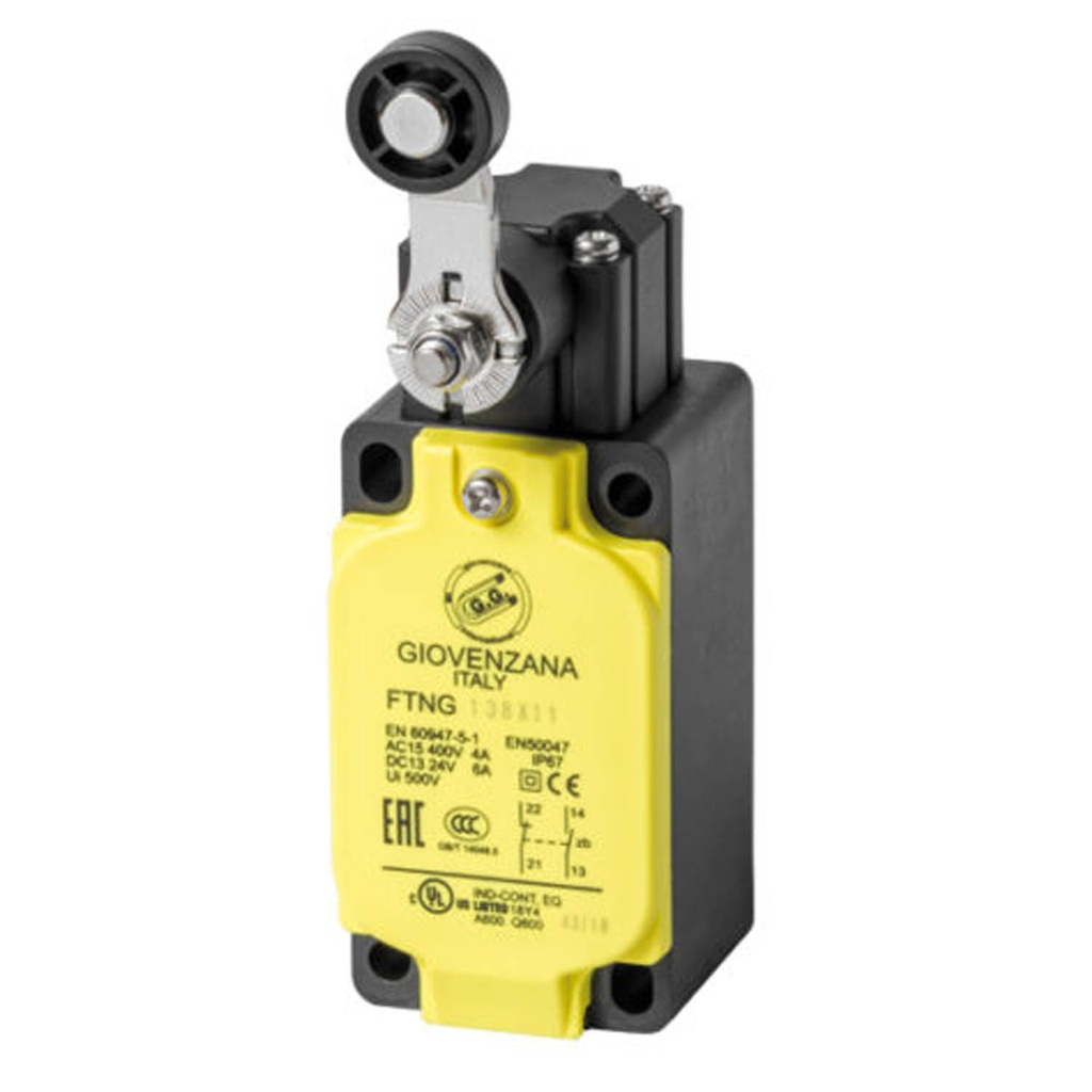 17.5mm Plastic Roller Lever Limit Switch, Slow Break, 1 N ...