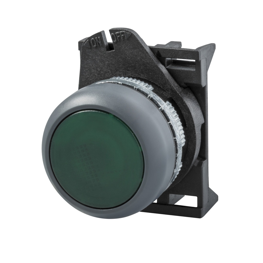Green Illuminated Push Button Switch, 22mm Momentary Illu ...