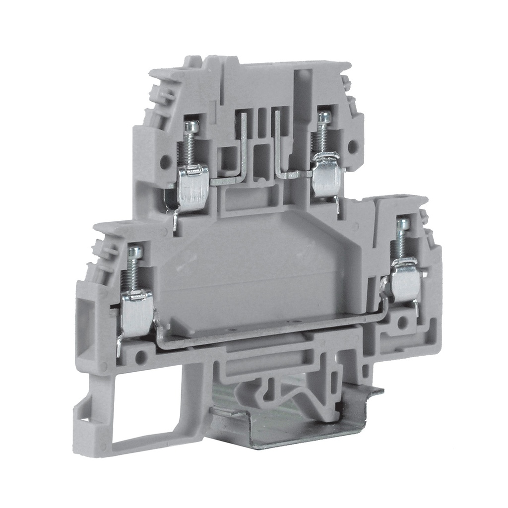 2 Level Blade Fuse Terminal Block, DIN Rail Mount, Accepts Blade Fuse ...