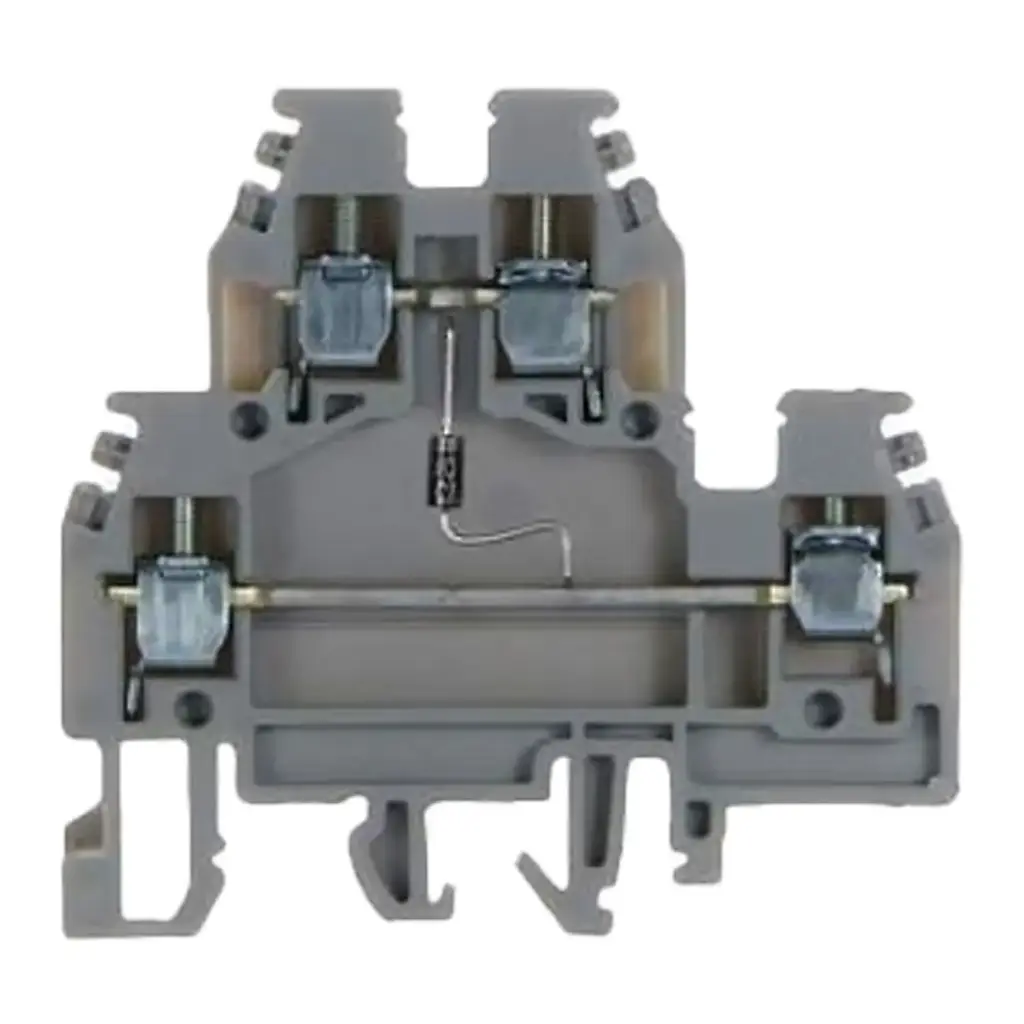 Screw Clamp 2-Level Terminal Block with Resistor and Diode | SourceASI.com