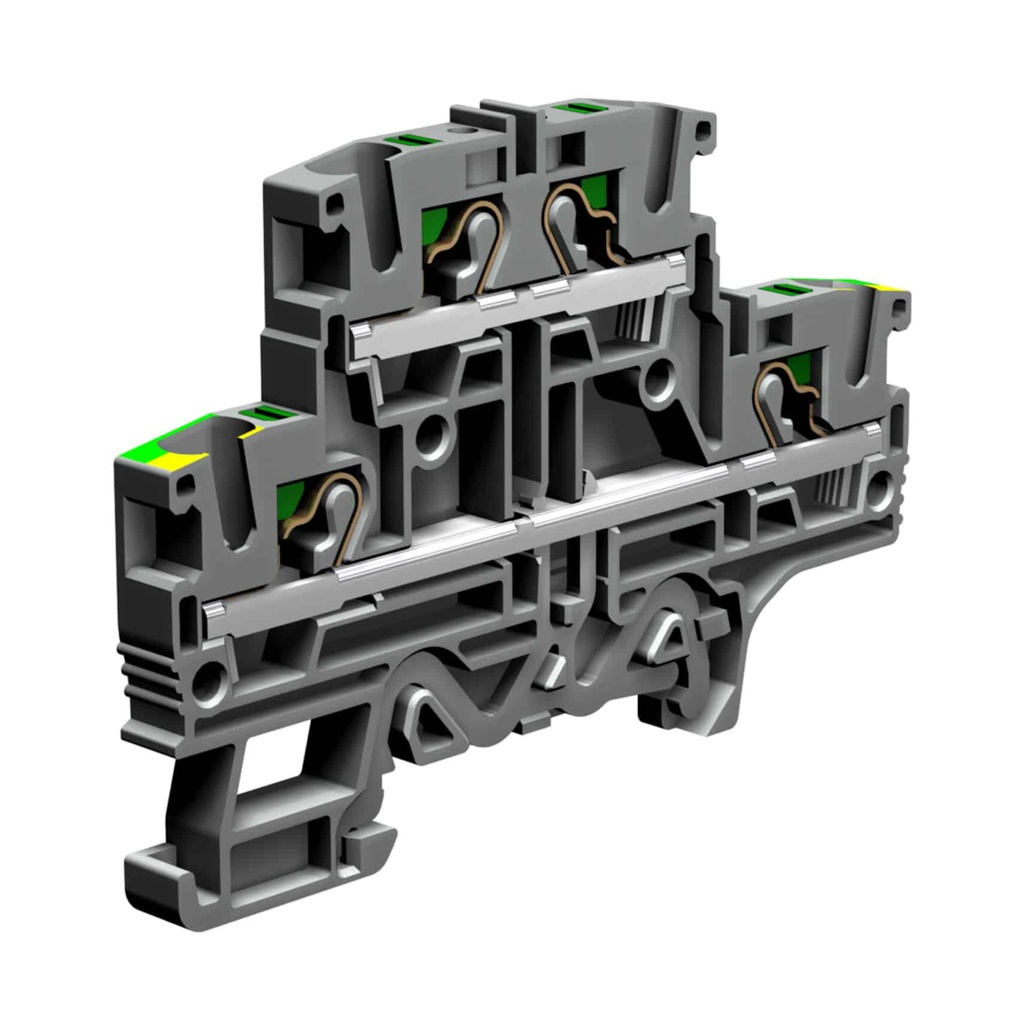 2 Level Push In Terminal Block, Ground And Feed Through ...
