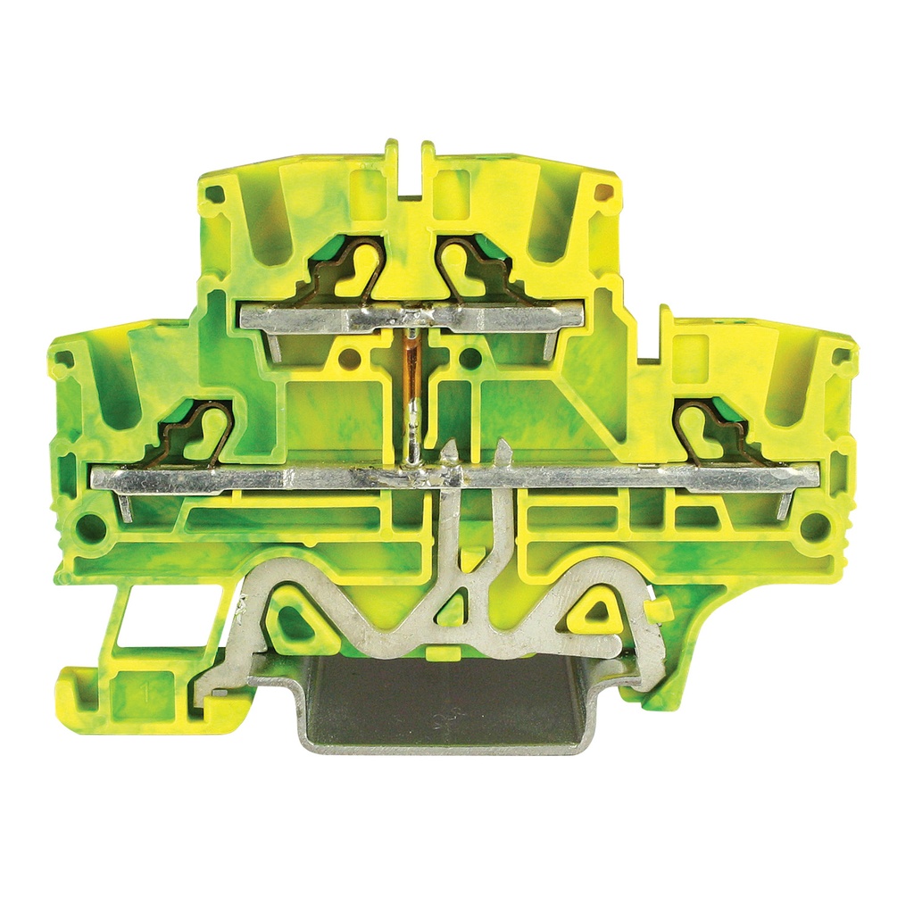 2 Level Push-In Ground Terminal Block, 24-12 AWG, UL | SourceASI