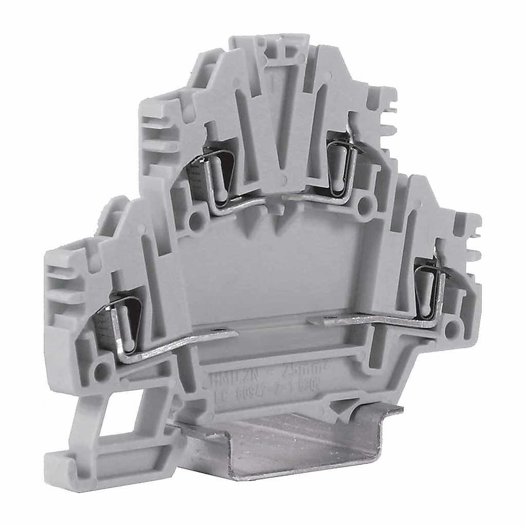 2 Level Spring Terminal Block With 3 Internal 1N4007 Diodes, DIN Rail ...