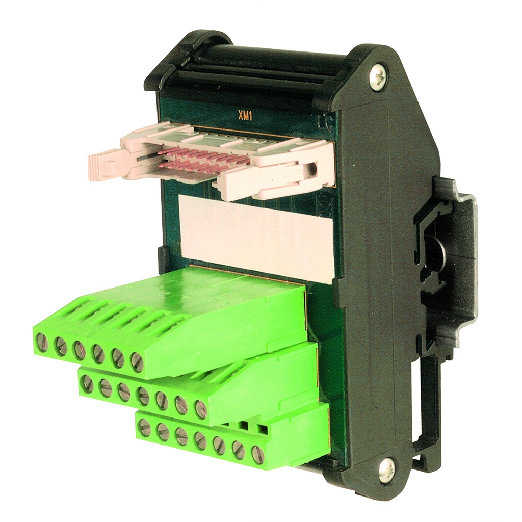 Compact 20 Pin Flat Ribbon Cable Breakout Board, DIN Rail ...