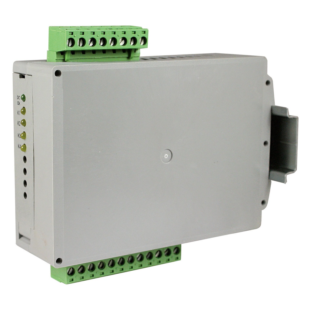 DIN Rail Relay Module With 4 SPDT Pluggable Relays, 24 Vac/dc, 8 Amp ...