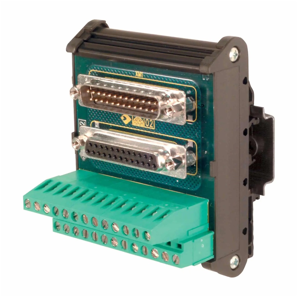 DIN Rail Mounted Interface Module, male and female D-Sub ...