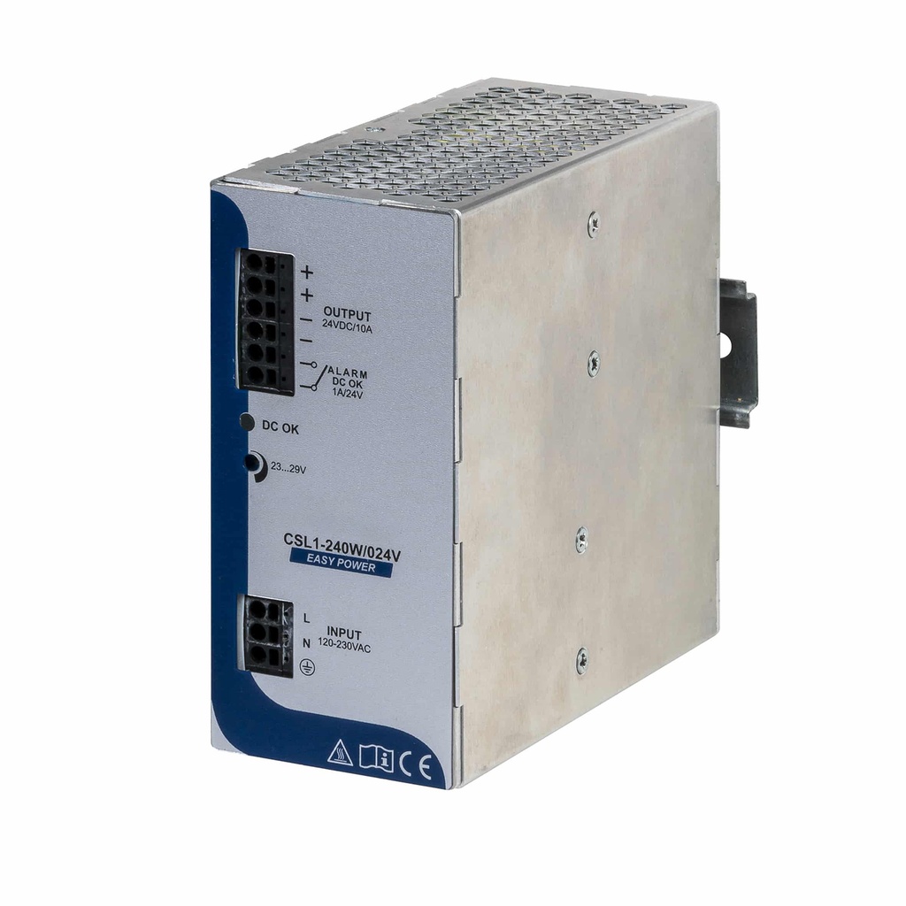 24V DIN Rail Mounted Power Supply, Single Phase, 240W | SourceASI