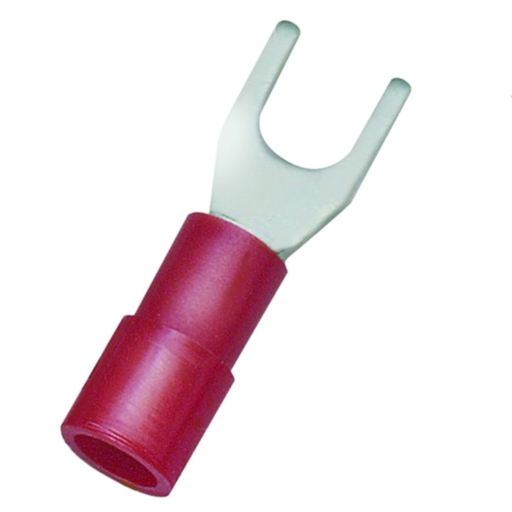 Spade Terminals Insulated 22 to 16 AWG 3 mm Stud M3 UL Red | SourceASI.com