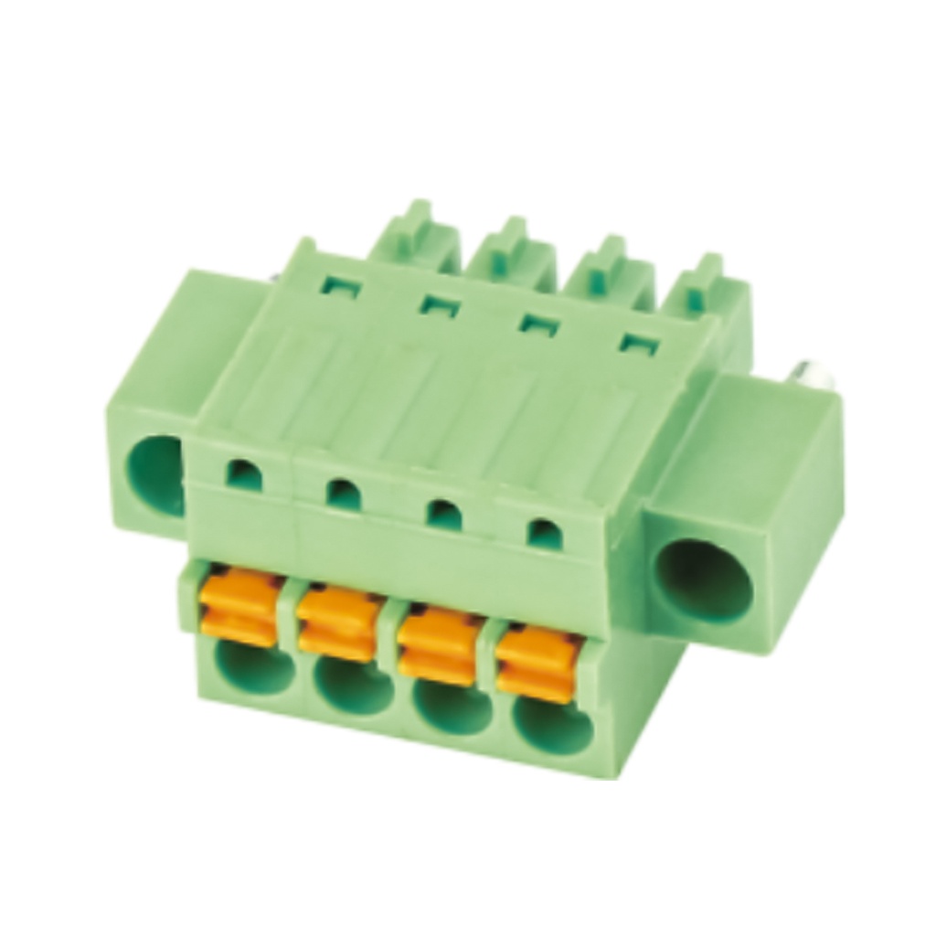 3.81 mm Pitch Printed Circuit Board (PCB) Terminal Block Plug, Spring ...