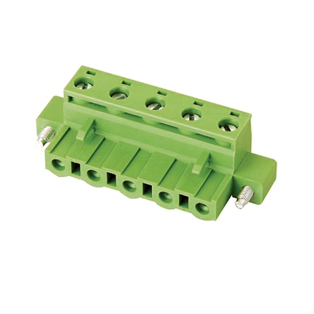 Pluggable terminal block with screw locks, 7.5mm Pitch, horizontal ...