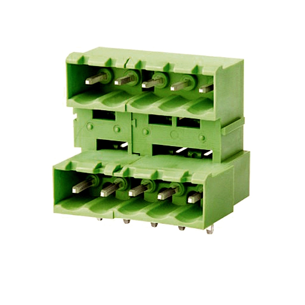 4 Position, 5 mm PCB Terminal Block Horizontal Offset Header, Double ...