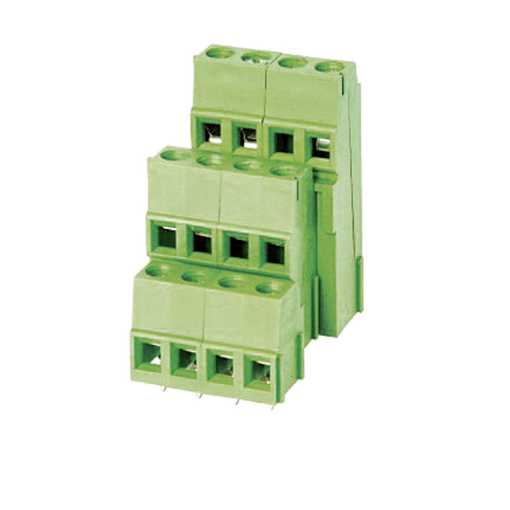 2 Position, 5.08 mm Pitch Triple-Level Fixed PCB Terminal Block, Screw ...