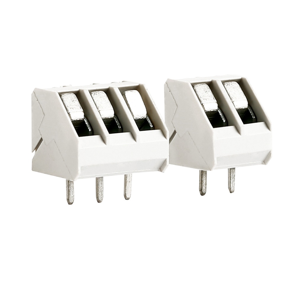 Angled 3 Position PCB Terminal Block, Modular Interlocking Housing, 5mm ...