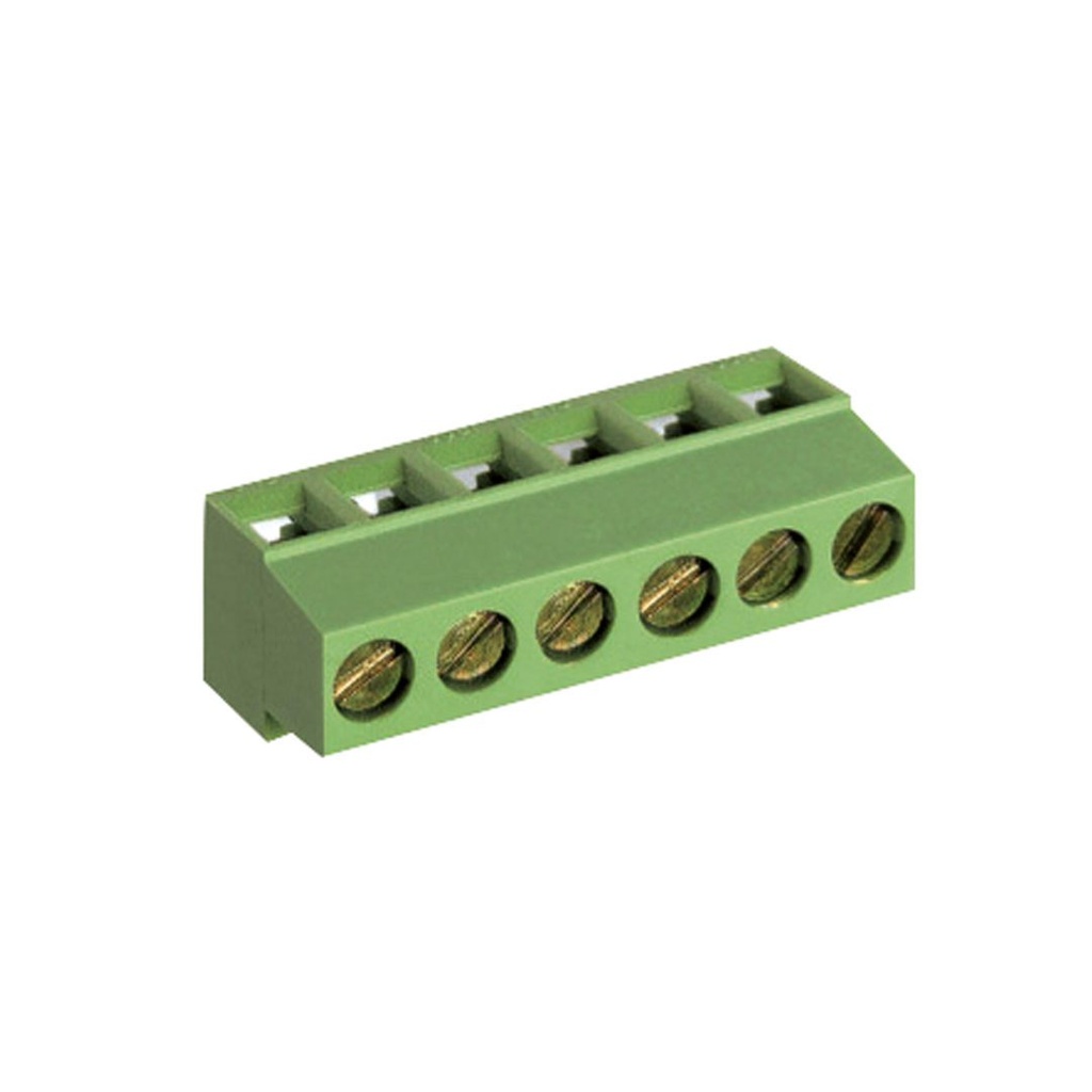 6 Position, 3.5mm Pitch fixed Printed Circuit Board (PCB) terminal ...