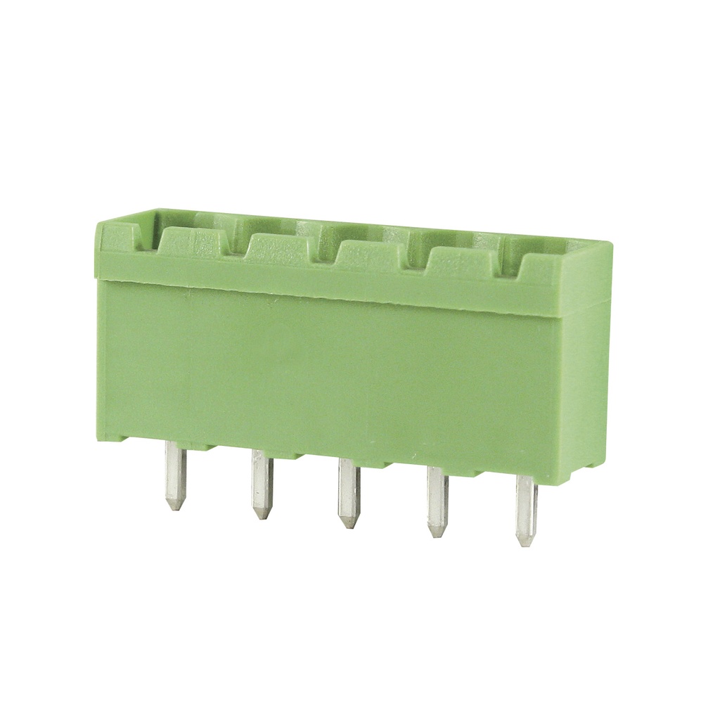 12 Position PCB Terminal Block Header With Closed Ends, Vertical, 5 ...