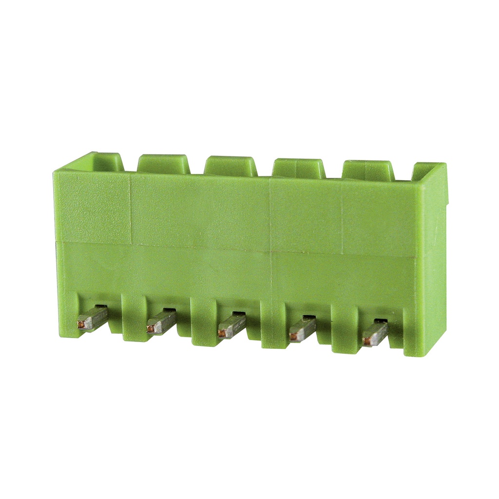 5 Position PCB Terminal Block Header With Closed Ends, Horizontal, 5mm ...