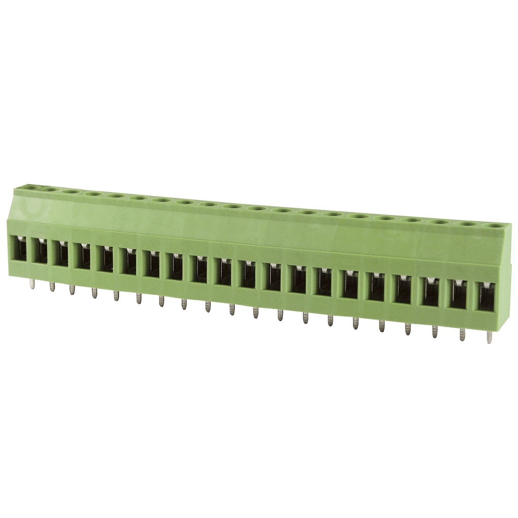 20 Position PCB Terminal Block, Fixed, Horizontal Screw Clamp | SourceASI