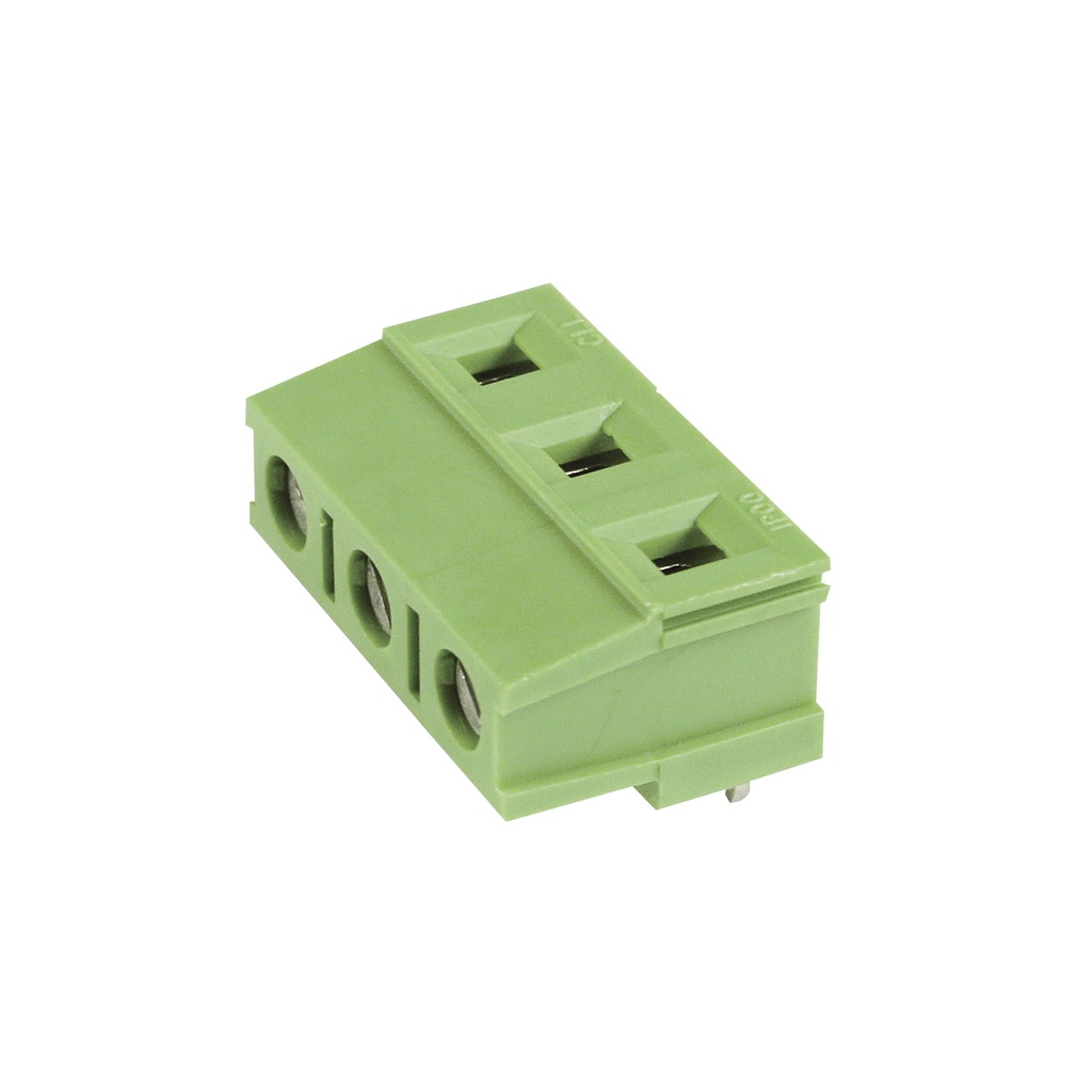 3 Position Green Fixed PCB Terminal Block, 7.62mm Pin Spa ...