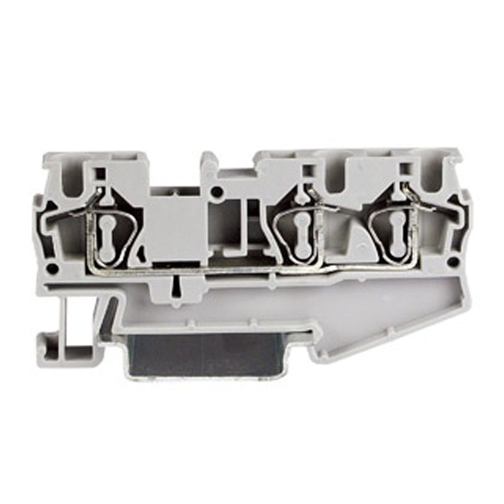 3-wire Spring Terminal Block, DIN Rail Mount 3 Wire Screwless Terminal ...