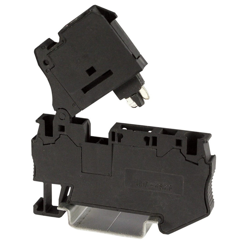 5 X 20mm Spring Clamp Fuse Terminal Block With 24V LED Indication, DIN ...