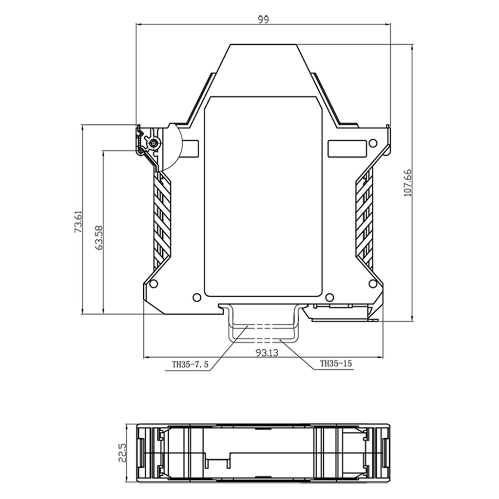 DIN Rail Electronic Component Housing, DIN Rail Enclosure for PCB ...