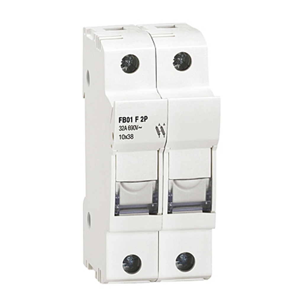 10 x 38mm Fuse Holder, DIN Rail Mounted, 600V Fuse Holder ...