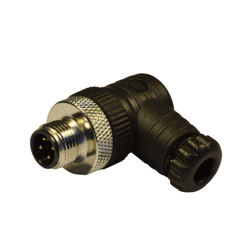 M12 90 Degree Male Field Wireable Connector With Screw Te ...