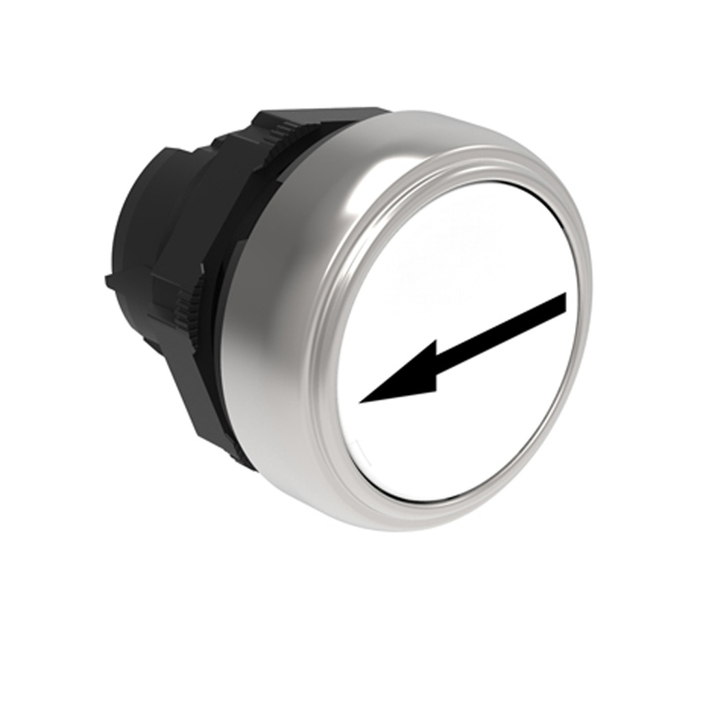 22mm White Momentary Push Button LEFT or RIGHT Indication Arrow, Flush ...