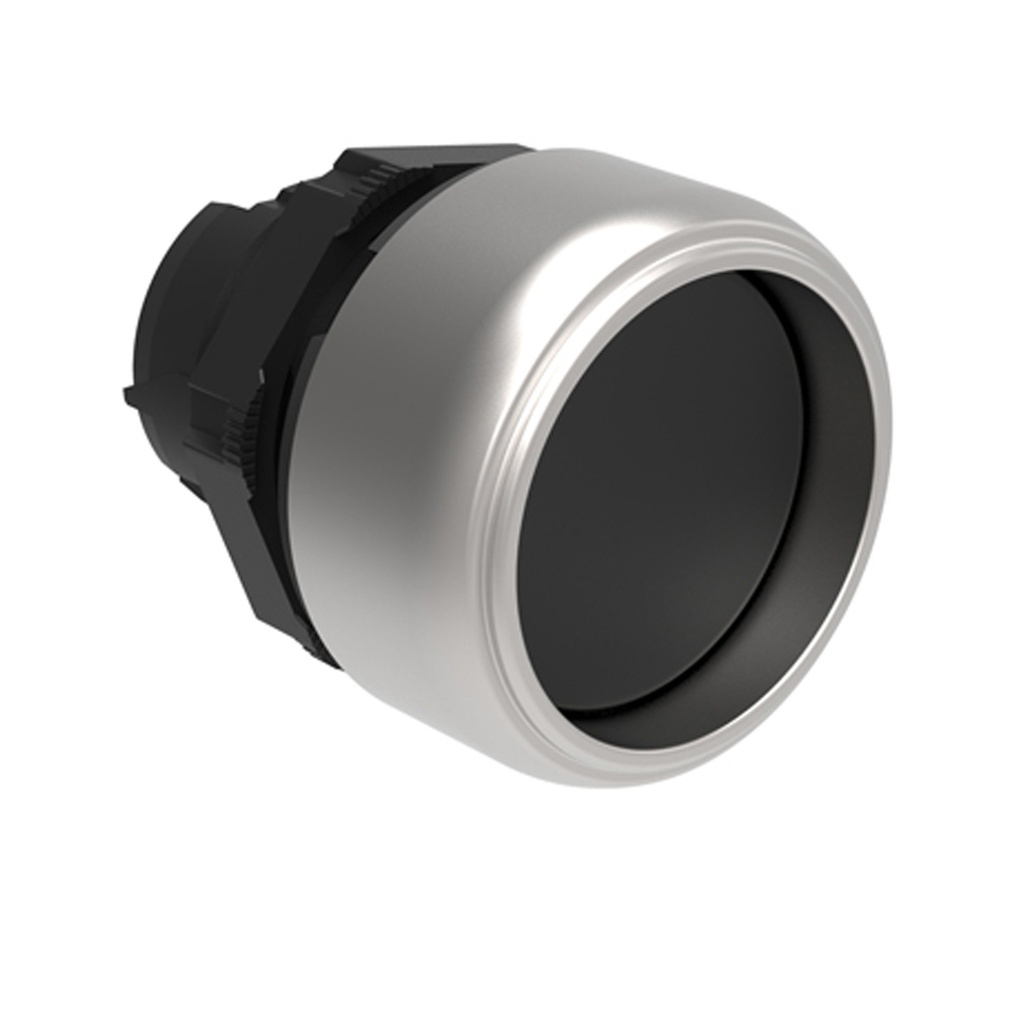 Guarded Push Button with Momentary Return, Black, 22mm | SourceASI