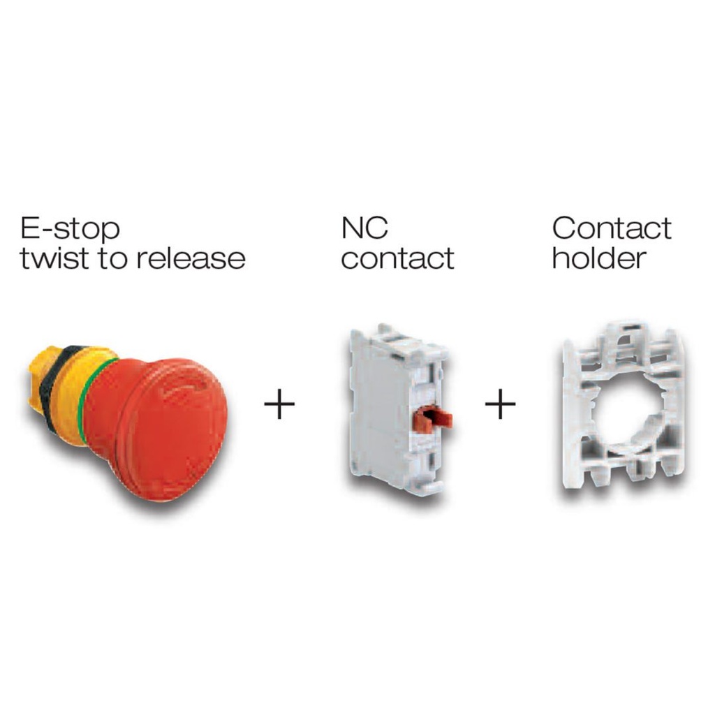 Emergency Stop Button, Latched Maintained, Turn to Release, 40mm Head ...