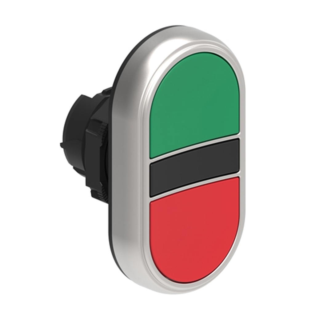 Start Stop Push Button, Momentary, Green/Red, Flush, 22mm | SourceASI.com