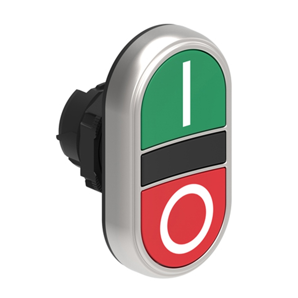 On Off Push Button with I/O Symbols, Momentary, Green/Red, Flush, 22mm ...