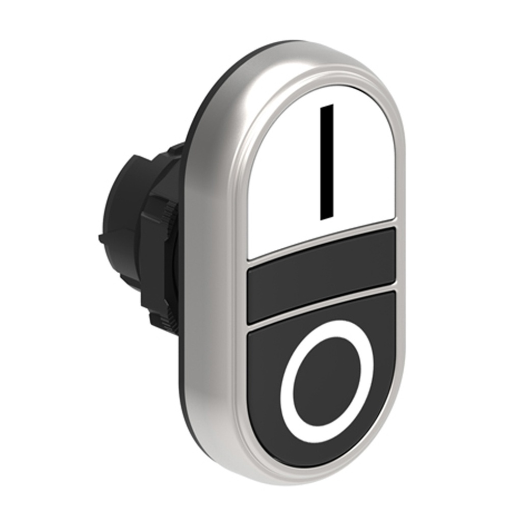 On Off Push Button, I/O Symbols, Momentary, White/Black, Flush, 22mm ...