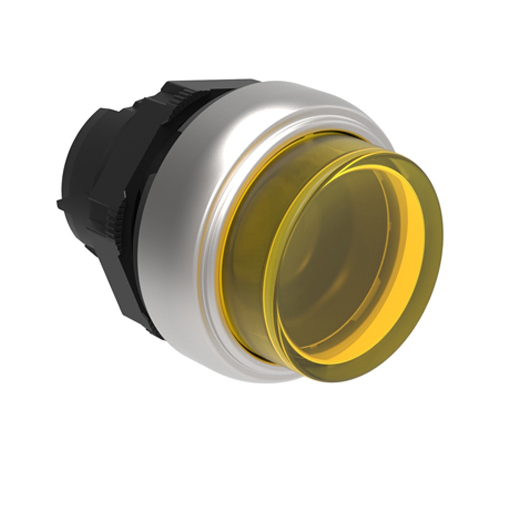 Illuminated Momentary Push Button Switch, Yellow, Extended, 22mm ...