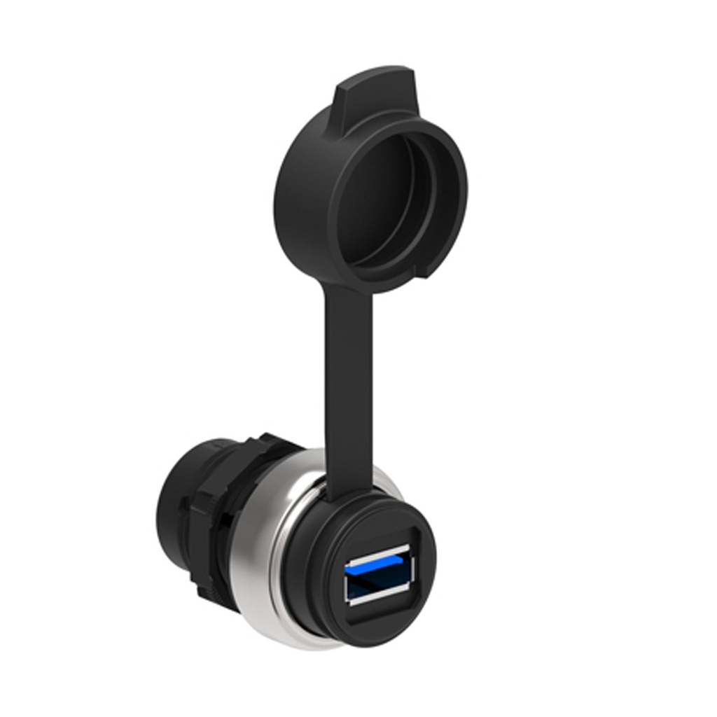 USB Waterproof connector with cap, 3.0, A-A 22 mm Bulkhead LPCD01 ...
