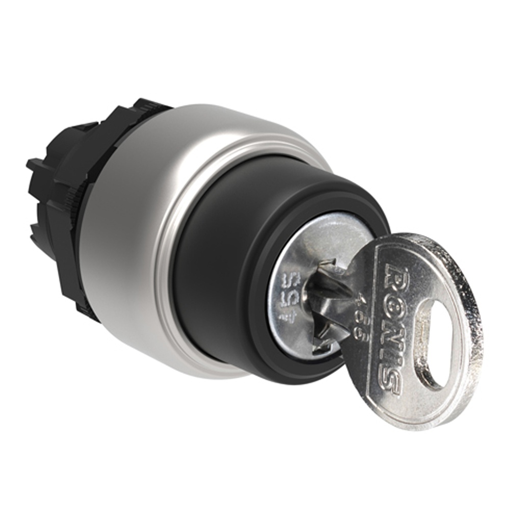 2 Position Key Selector Switch, Maintained, 22mm Plastic, Waterproof ...